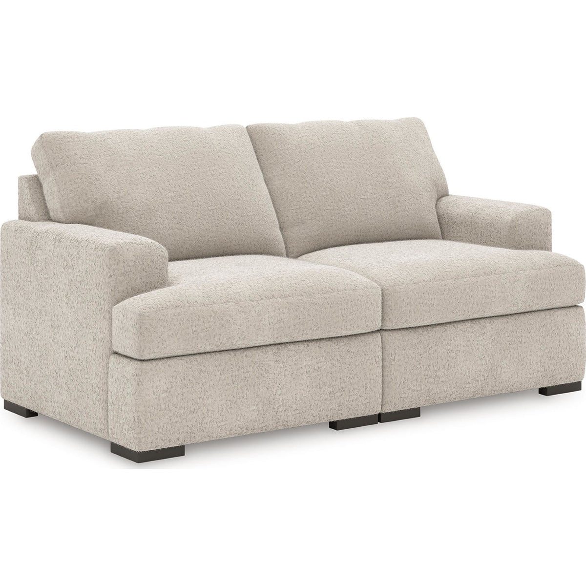 Cuddle Plush 2 Piece Modular Sectional - Arctic | Edmonton Beds